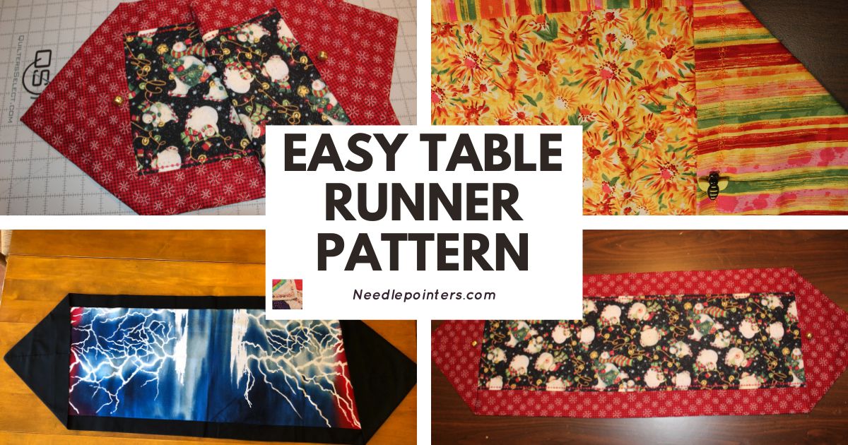 How to sew a super easy table runner (10 minute table runner) | Needlepointers.com