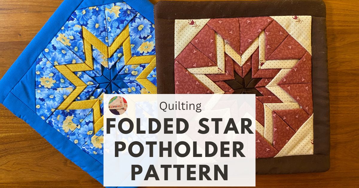 Easy Folded Star Potholder Pattern and Tutorial | Needlepointers.com